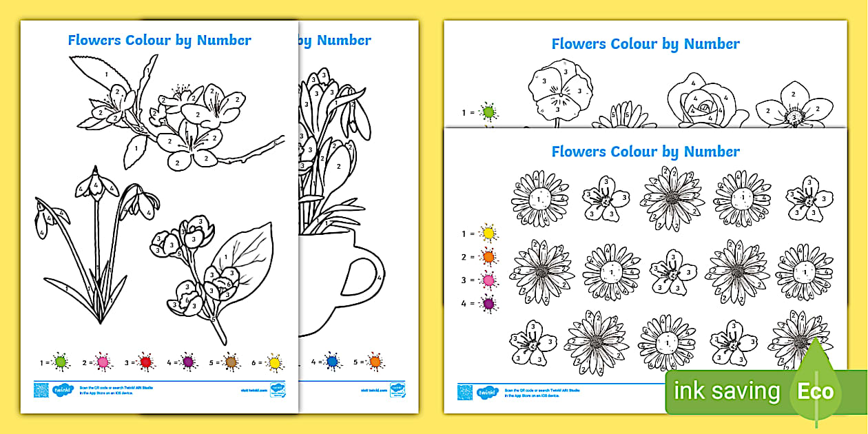 Flowers Coloring Sheets (Teacher-Made) - Twinkl