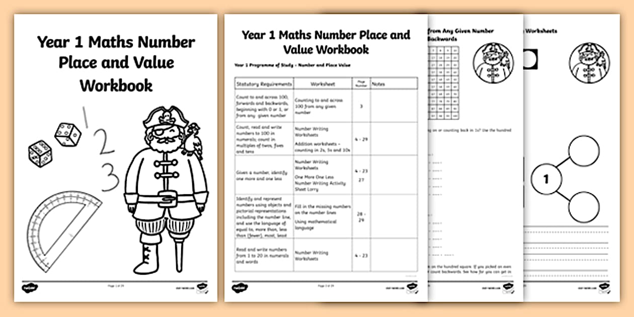 Place Value Year 1 Worksheet Pack - KS1 Maths Resources