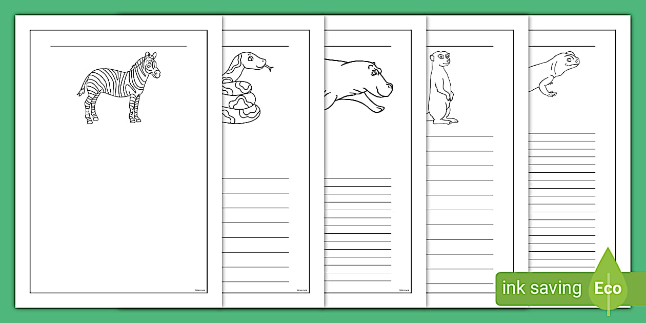 Safari Writing Frames (teacher made) - Twinkl