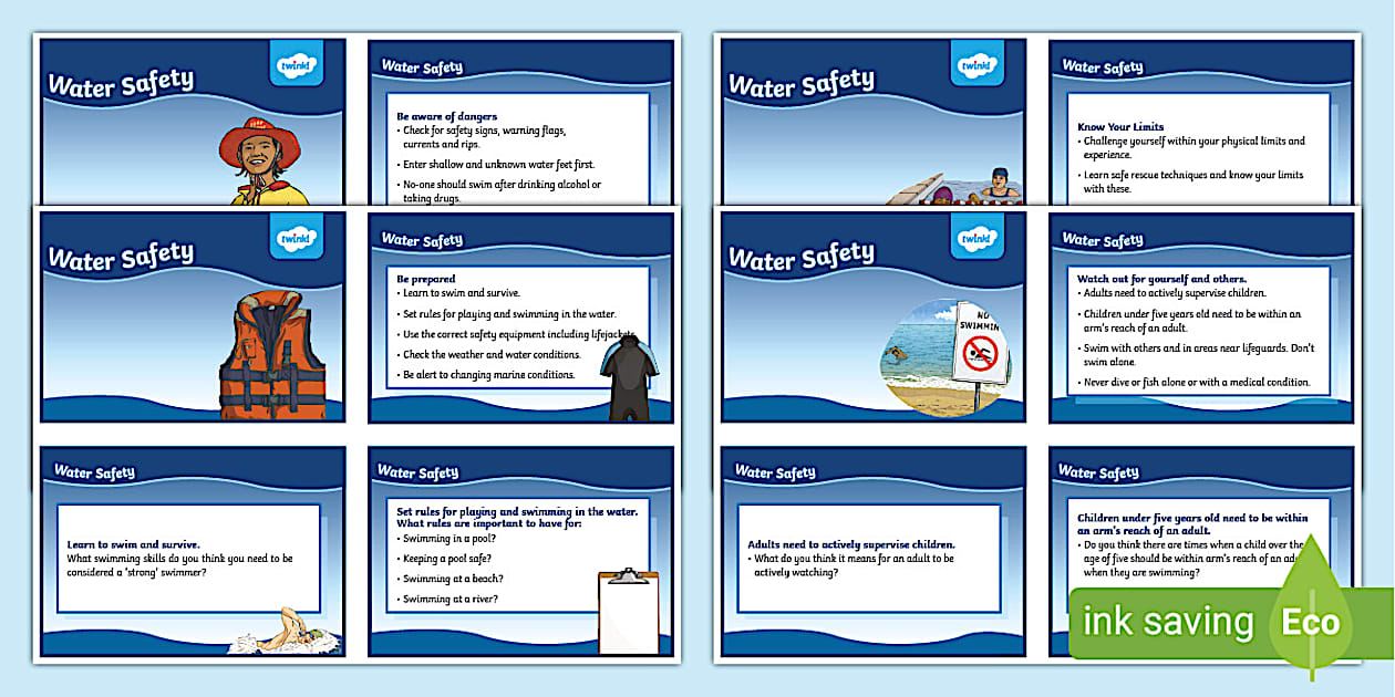 Water Safety Code Discussion Cards (teacher made) - Twinkl