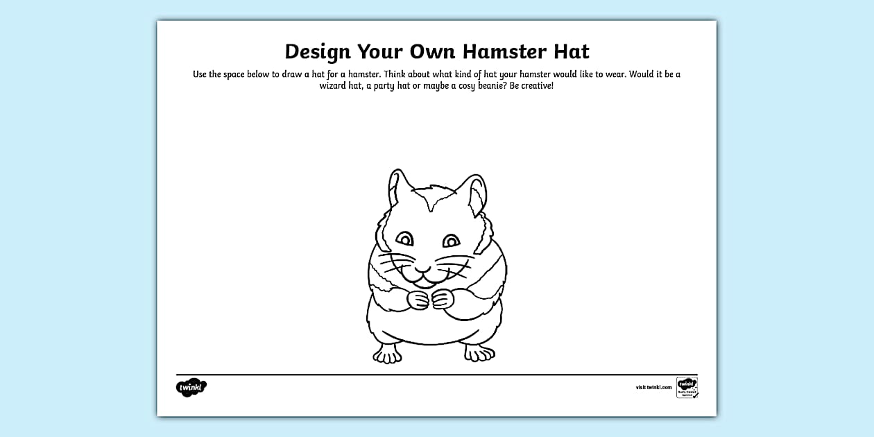 Design Your Own Hamster Hat Activity (teacher made) - Twinkl
