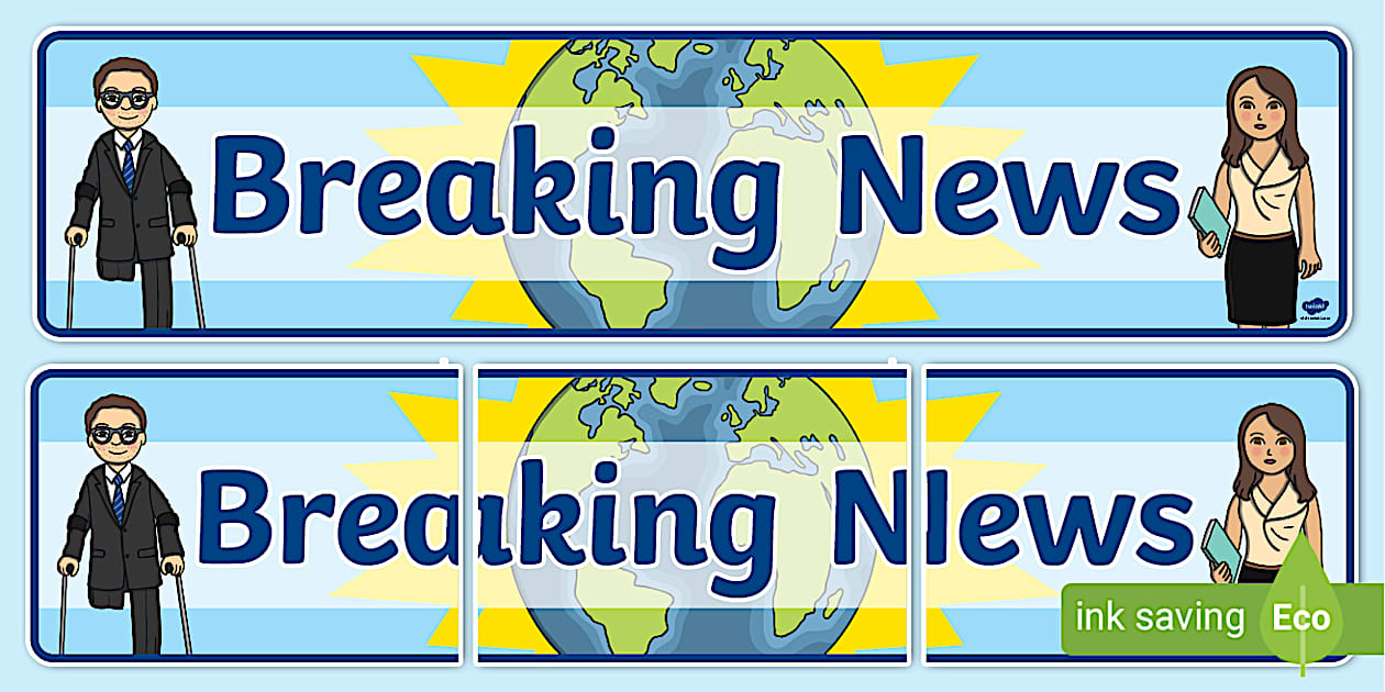 Breaking News Display Banner (teacher made) - Twinkl
