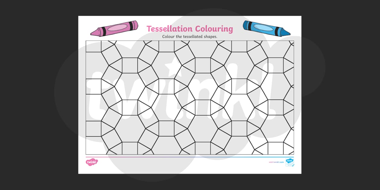 tessellations colouring sheets