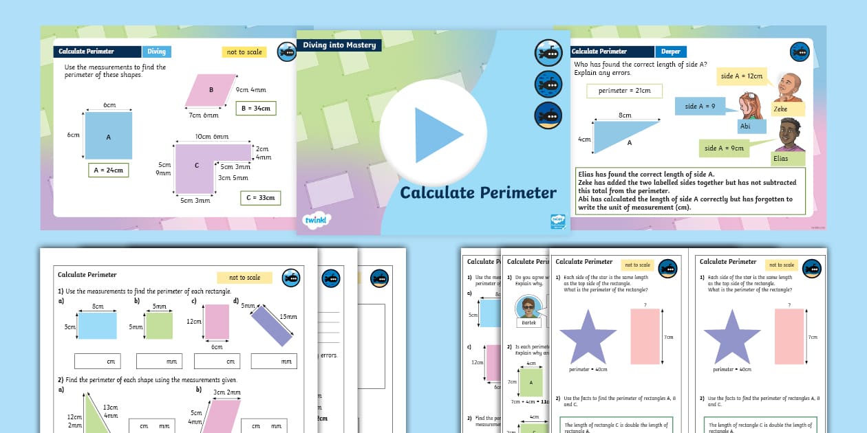 👉 White Rose Maths Compatible Y3 Step 12 Calculate Perimeter