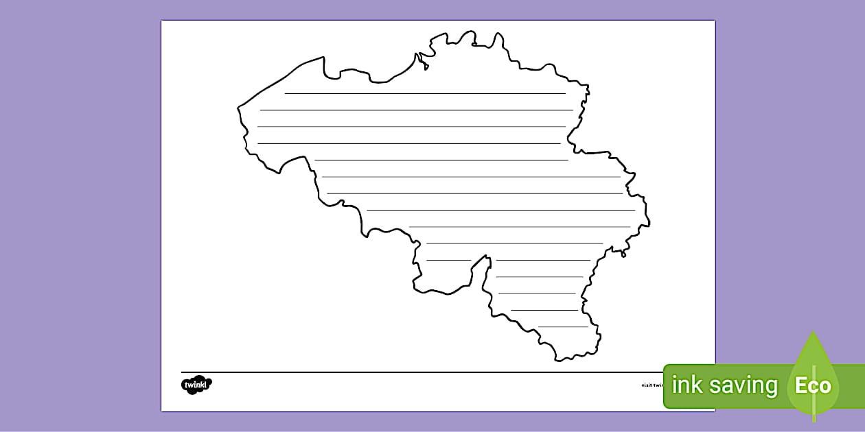 Belgium Writing Template (Teacher-Made) - Twinkl