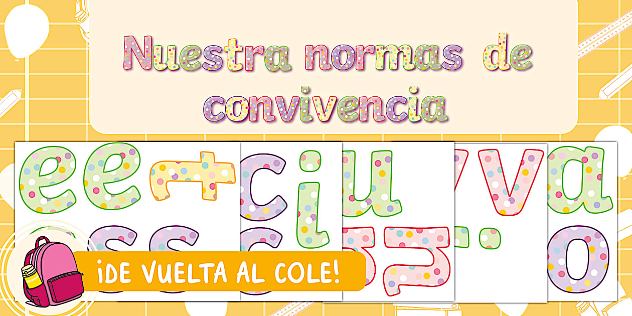 Letras: Nuestras normas de convivencia | Twinkl - Twinkl