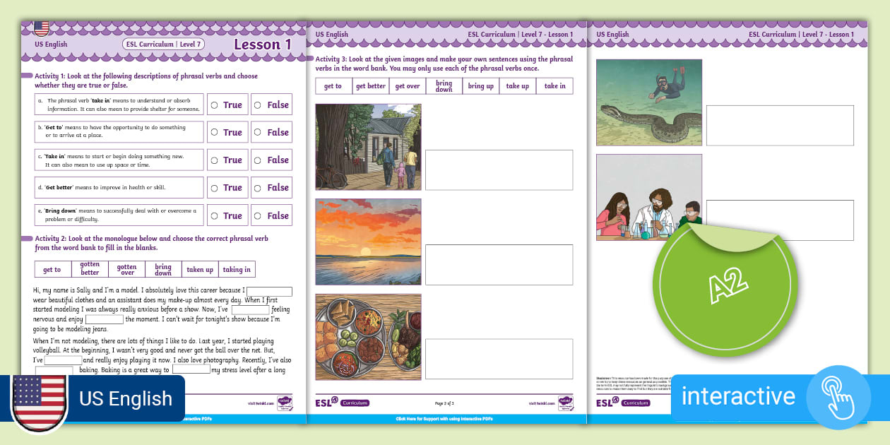 ESL Level 7 Lesson 1 Interactive Activity (Lehrer gemacht)