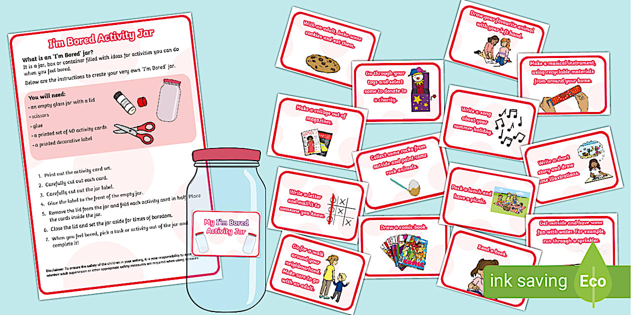 I’m Bored Activity Jar (teacher made) - Twinkl