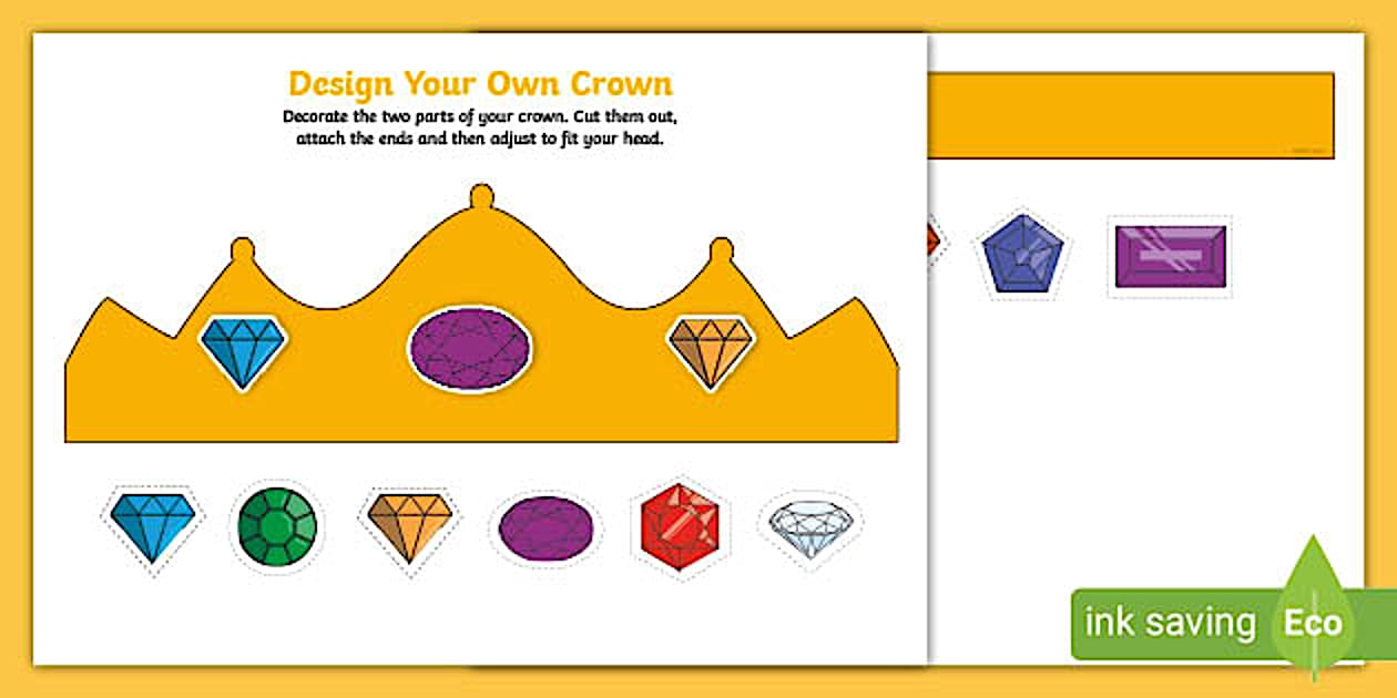 Black and White How to Make a Paper Crown | Cutting Skills Activity