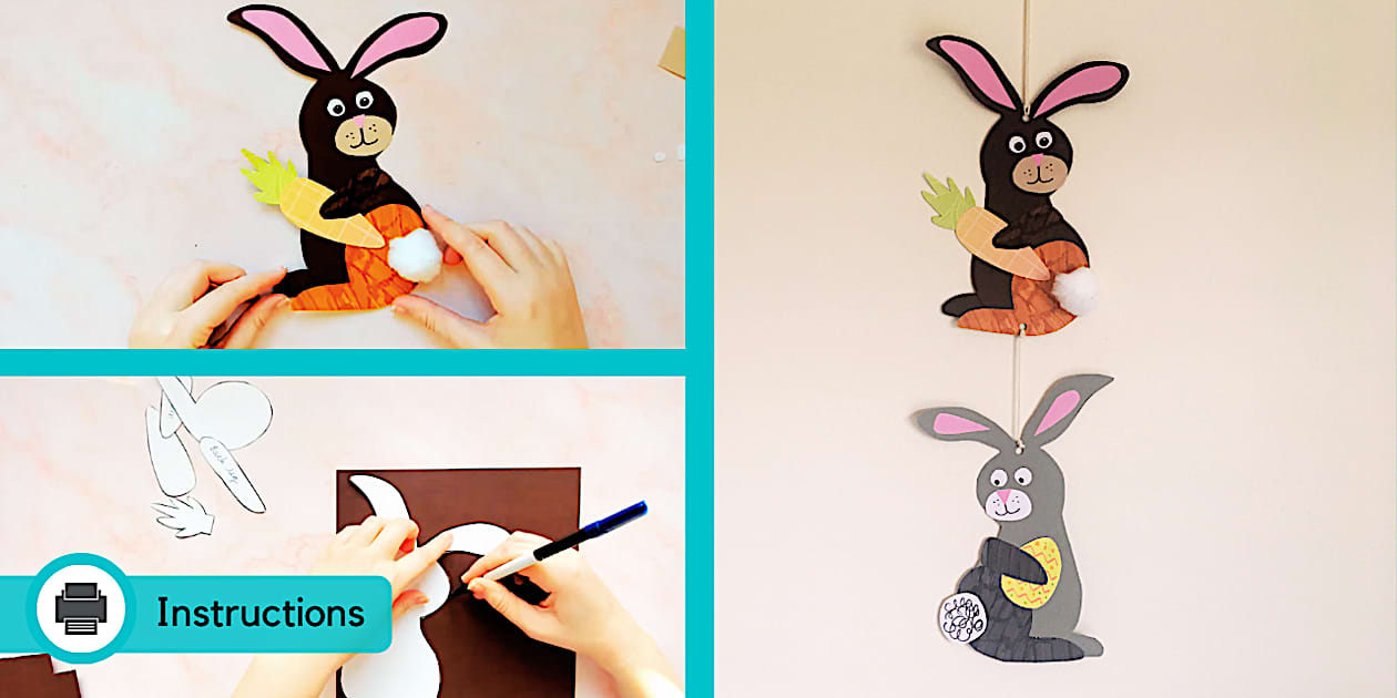 Easter Bunny Template | DIY Easter Decoration (teacher made)