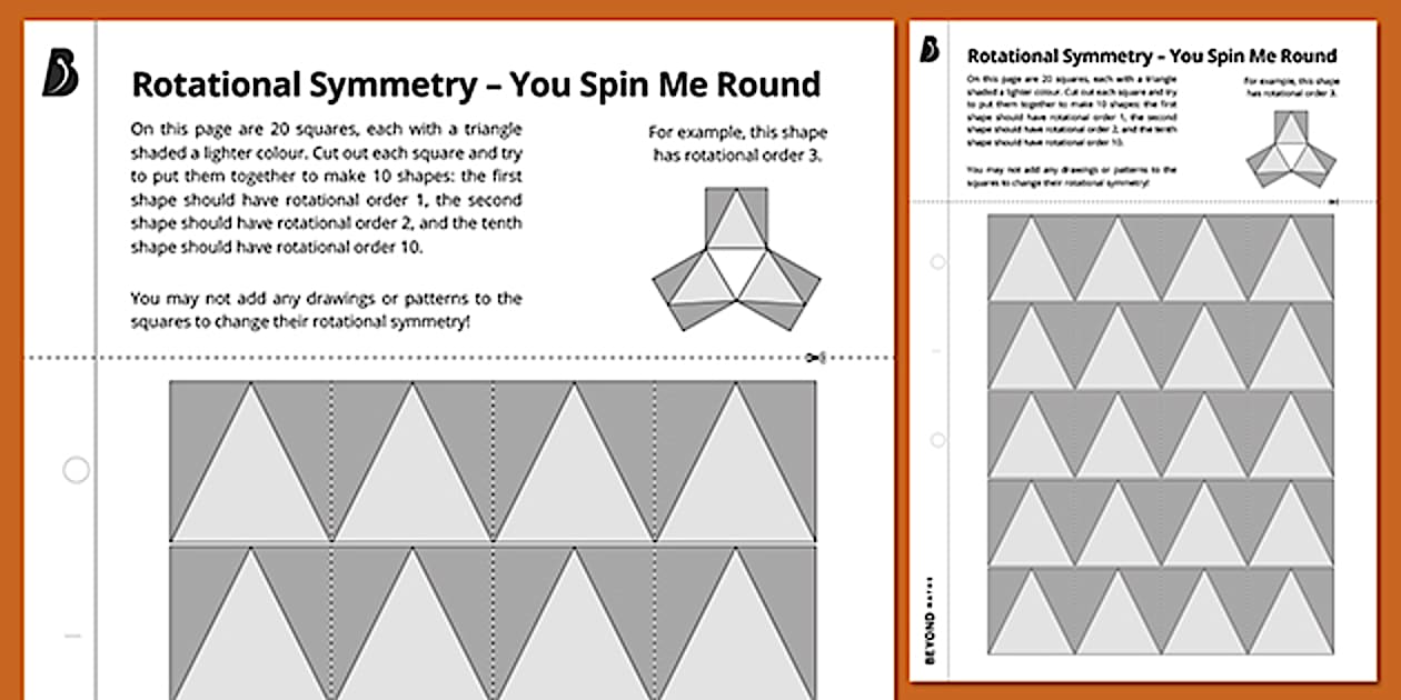 Rotational Symmetry Worksheet | KS3 Maths | Beyond - Twinkl