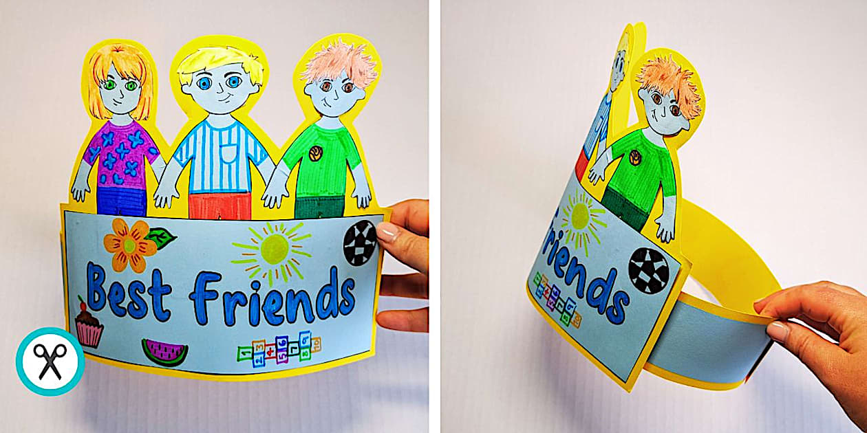 Friendship Crown | Friendship Crafts (teacher made) - Twinkl