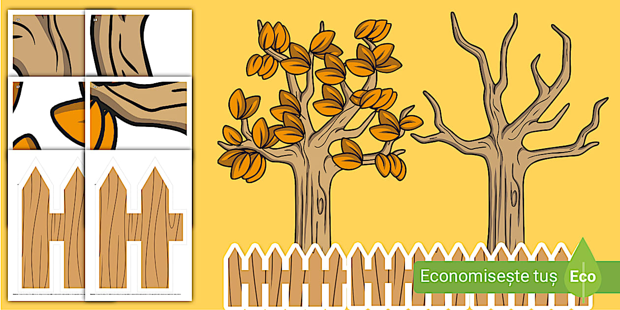 Copac de toamnă - Materiale pentru decorul clasei - Twinkl