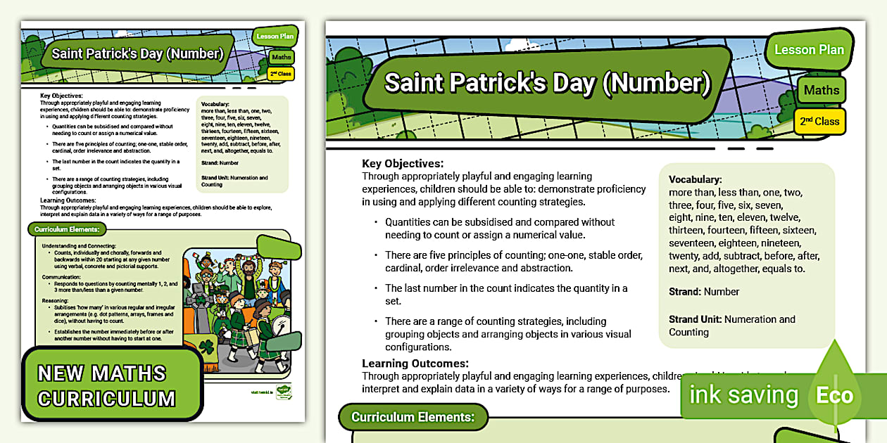 Saint Patrick's Day (Number) Lesson Plan - Twinkl