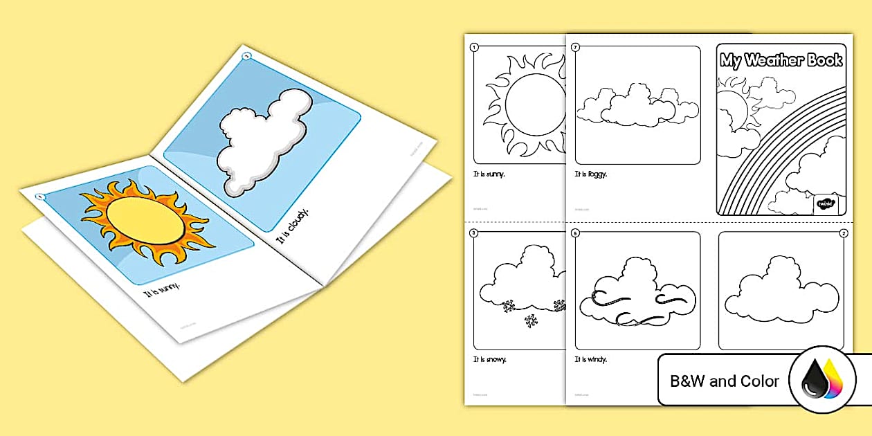 Editable My Weather Book Early Emergent Reader - Twinkl