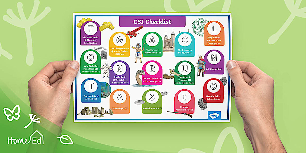 CSI Scratch Off Sticker Checklist (Teacher-Made) - Twinkl