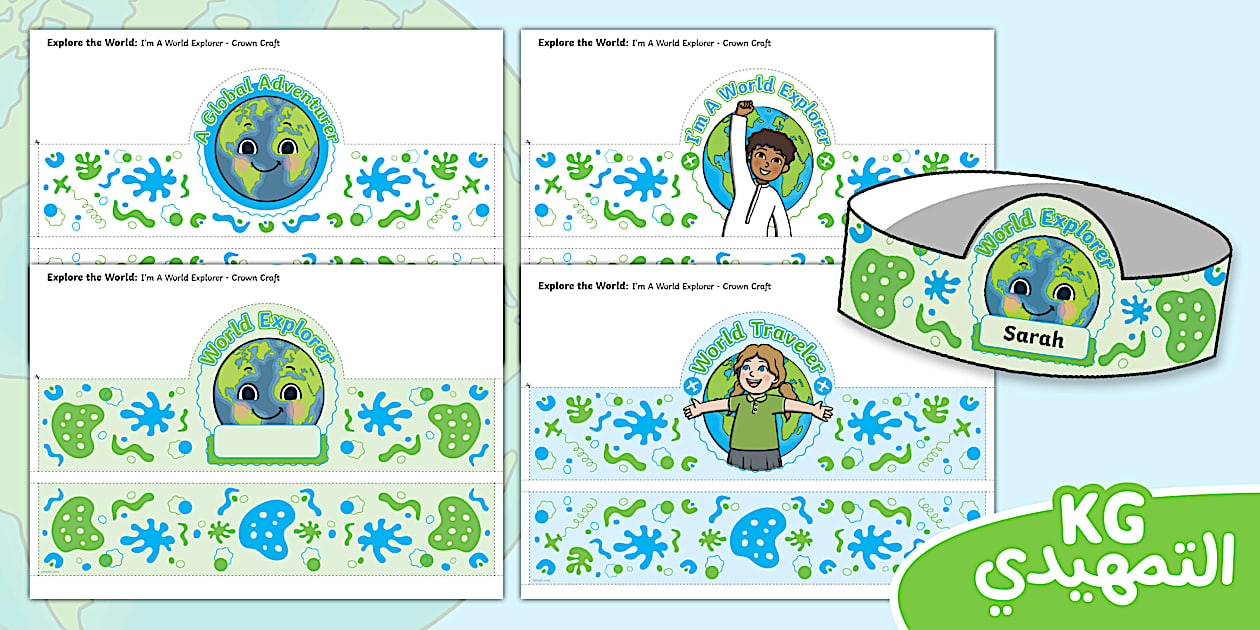 Explore the World: I’m A World Explorer Crown Craft | EYFS ...