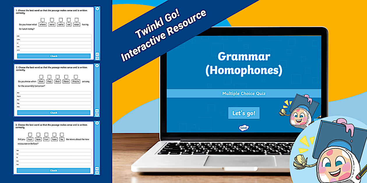 Transfer Mini-Test: Homophones Grammar Interactive