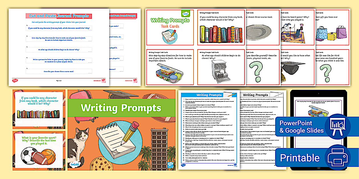 Third Grade Multifunction Writing Prompts Pack - Twinkl