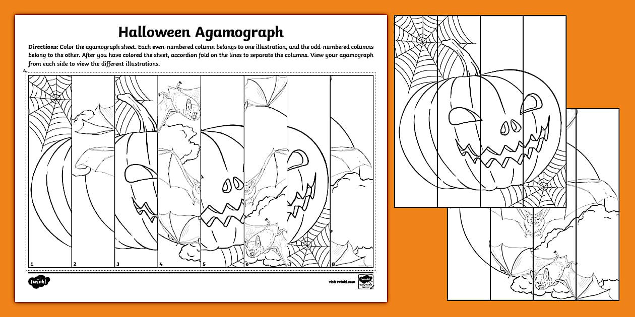 Halloween Agamograph Craft for 3rd-5th Grade | Twinkl USA