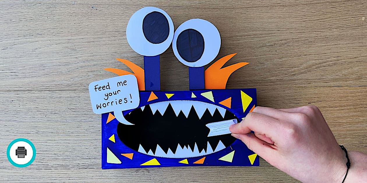 Tissue Box Worry Monster | Emotional Literacy Crafts