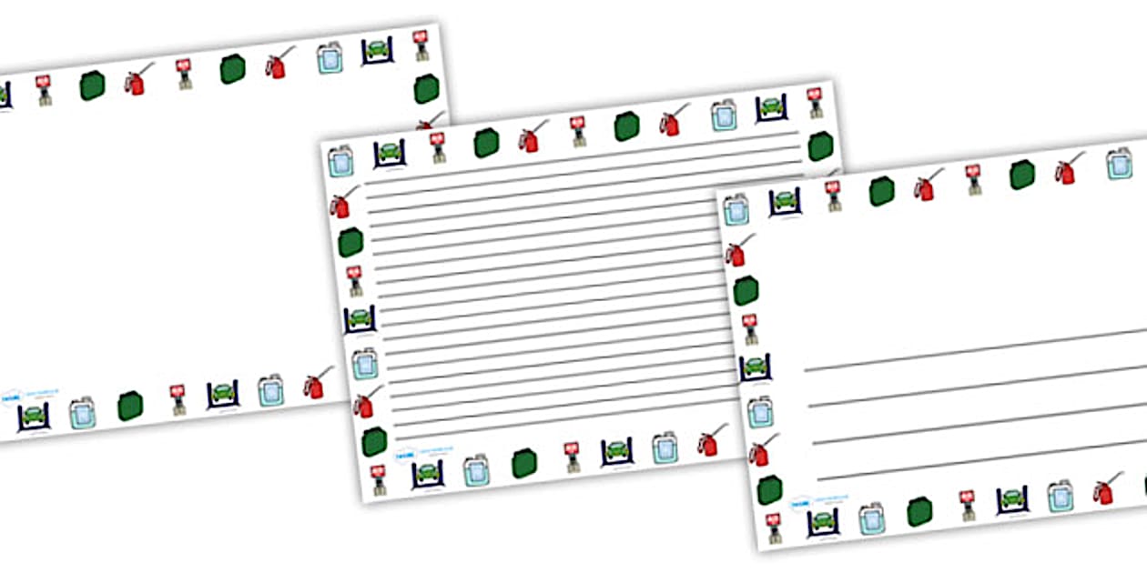 Car Garage Full Page Borders (Landscape)