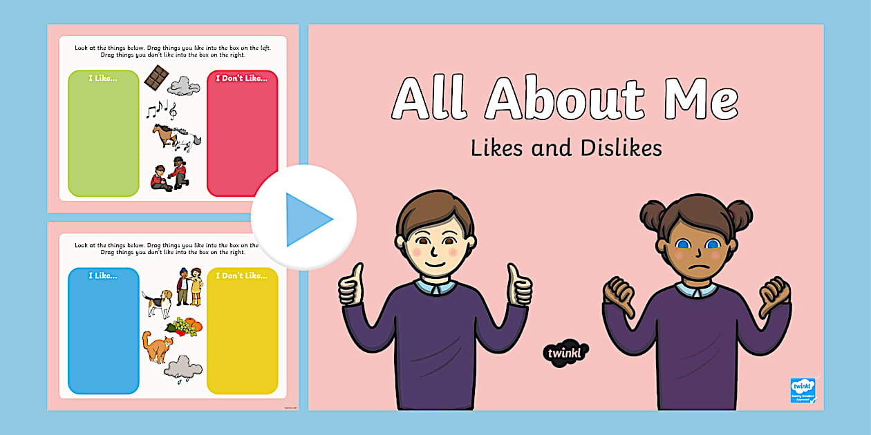 All About Me Likes and Dislikes PowerPoint - (teacher made)