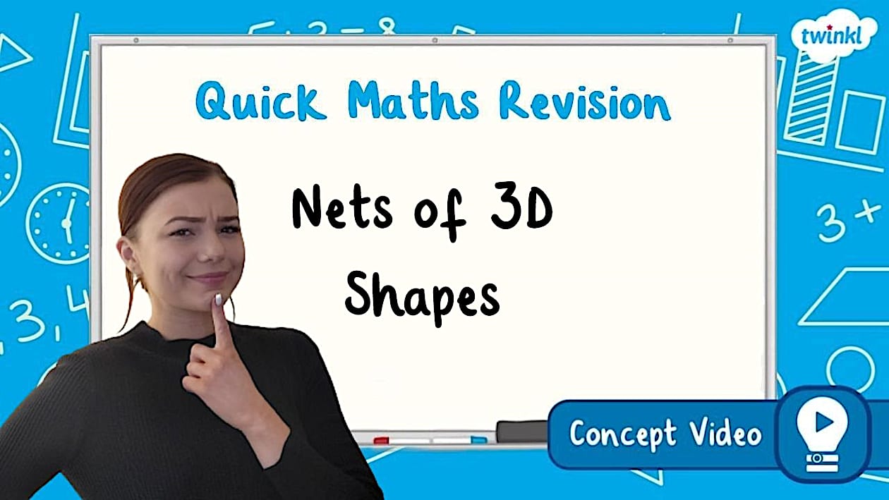 👉 Nets of 3D Shapes | KS2 Maths Concept Video - Twinkl
