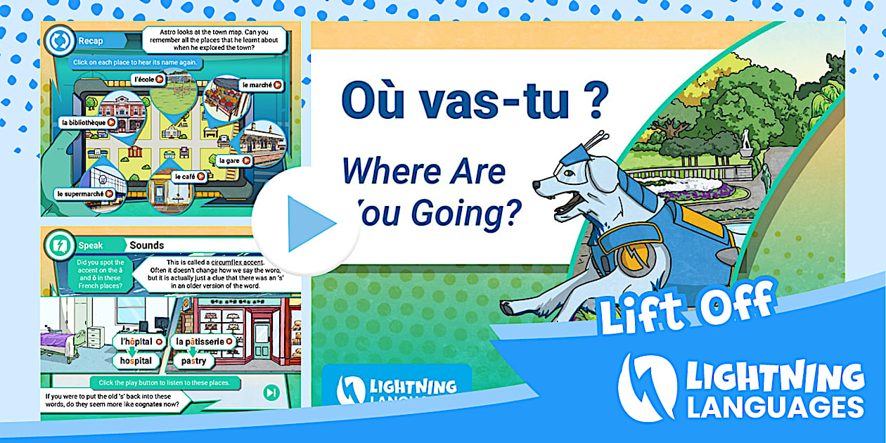 👉 Lightning Languages French Lift Off Town PowerPoint 2