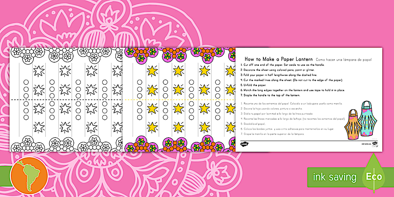 Diwali Paper Lantern Craft Templates - English/Spanish - Diwali Paper ...