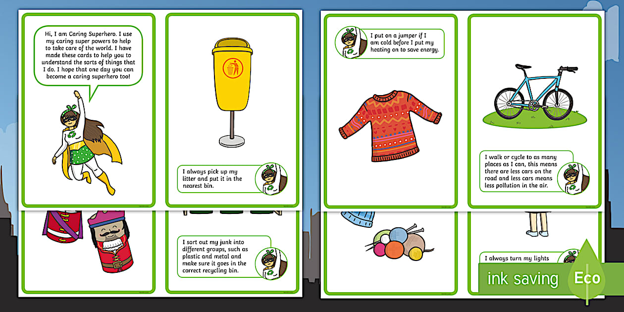 Caring Superhero Discussion Cards (teacher made) - Twinkl