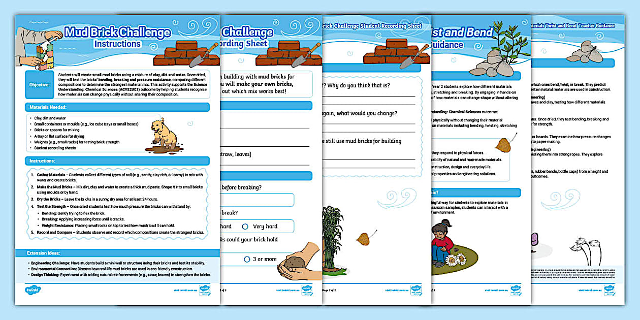 STEM Outdoors: Mud Brick Challenge (teacher made) - Twinkl