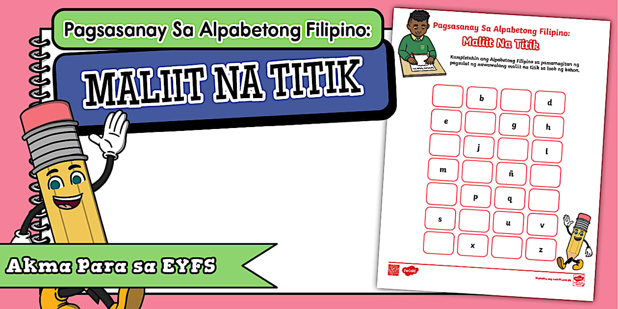 Pagsasanay Sa Alpabetong Filipino:Maliit Na Titik |Twinkl PH