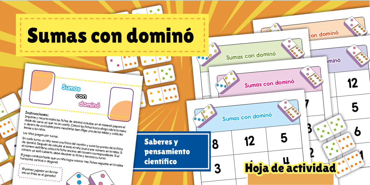 sumas con dominó