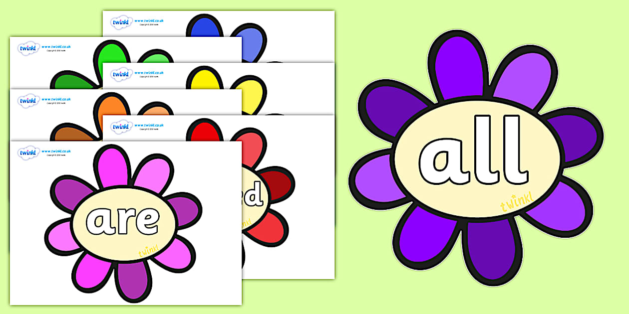 Tricky Words on Flowers (teacher made) - Twinkl