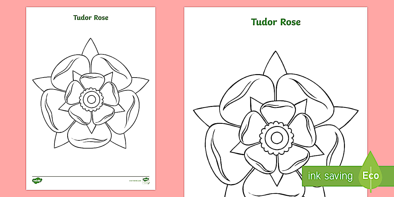 Tudor Rose Picture Template - KS2 Resources (Teacher-Made)