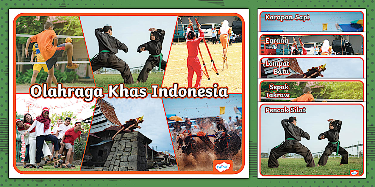Poster Olahraga Tradisional dari Indonesia - Twinkl