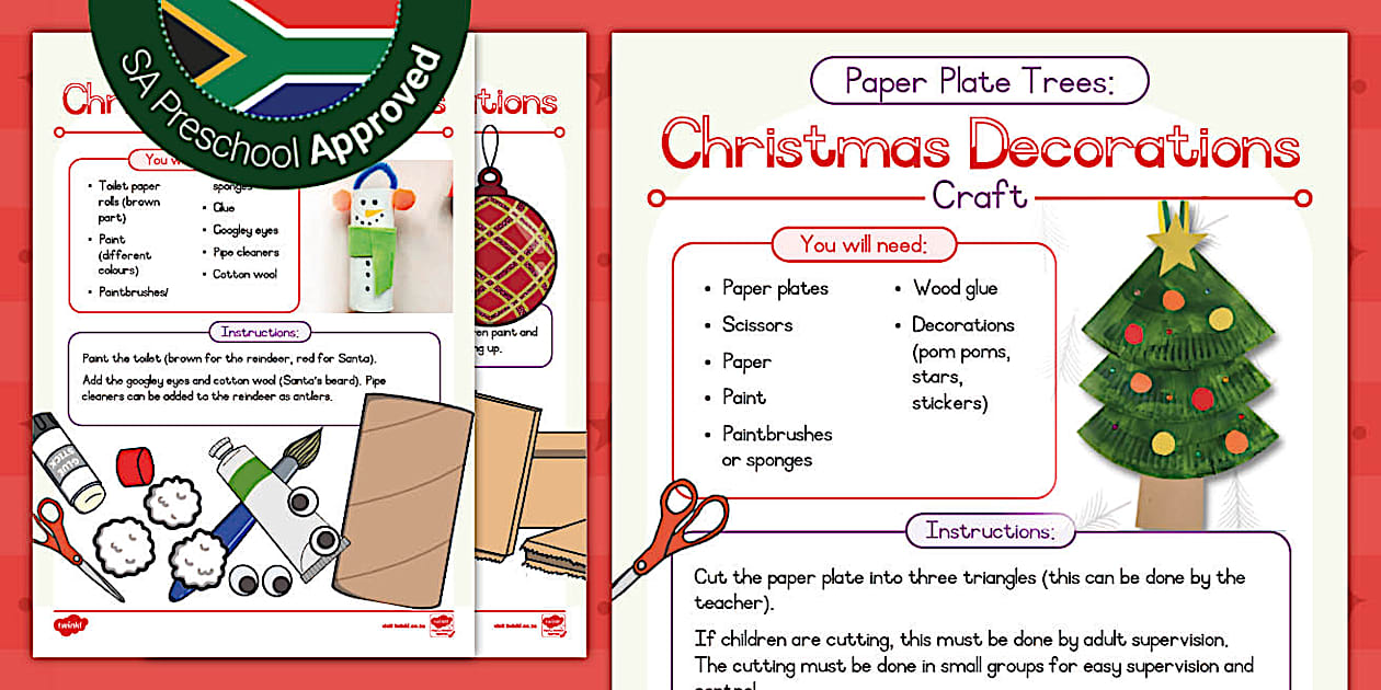 DIY Christmas Tree Decorations Resource Pack - Twinkl ZA