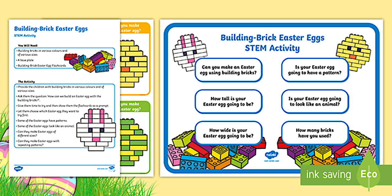 👉 Building Brick Easter Eggs Activity Pack (teacher made)