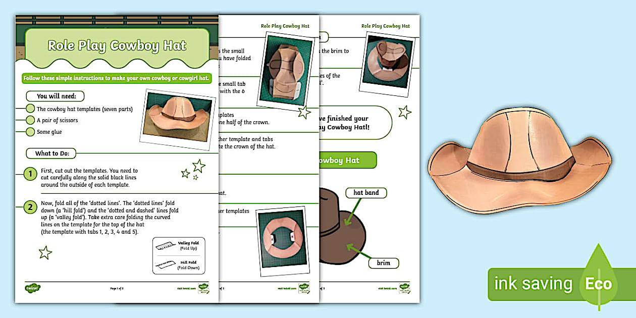 Role Play Printable Cowboy Hat | Ready-made Resources