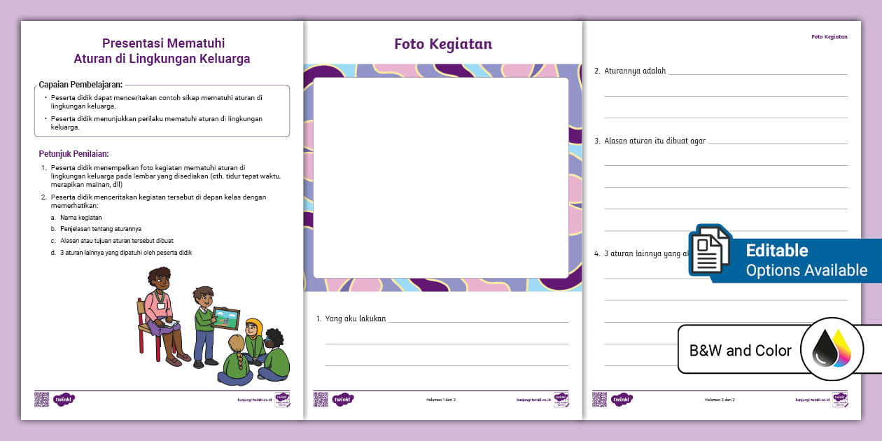 Template Presentasi Mematuhi Aturan di Lingkungan Keluarga