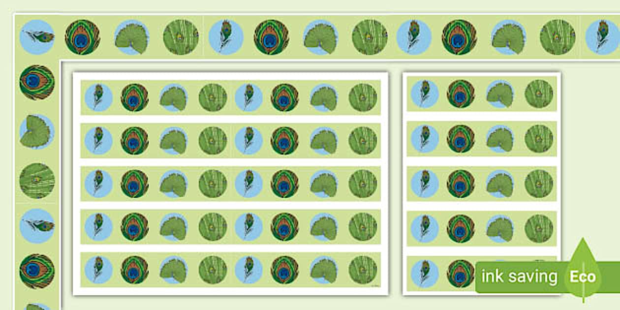 Proud Peacock Display Borders (teacher made) - Twinkl