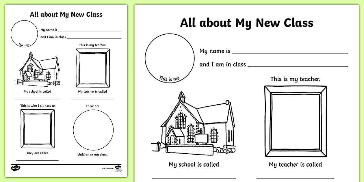 Editable All About My New Class Worksheet (teacher made)