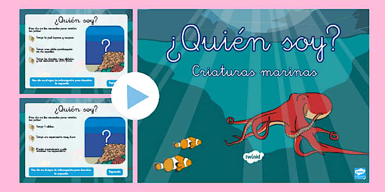 Juego interactivo: ¿Quién soy? – Criaturas del mar