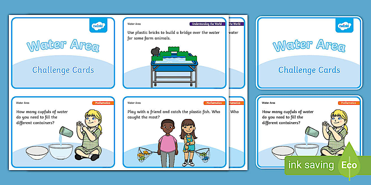 Water Area Continuous Provision Challenge Cards | Twinkl