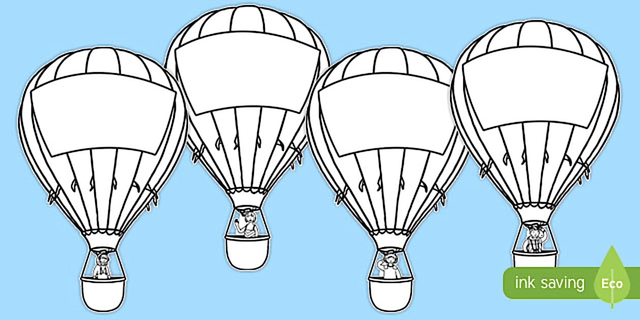 Editable Hot Air Balloon Labels (teacher made) - Twinkl
