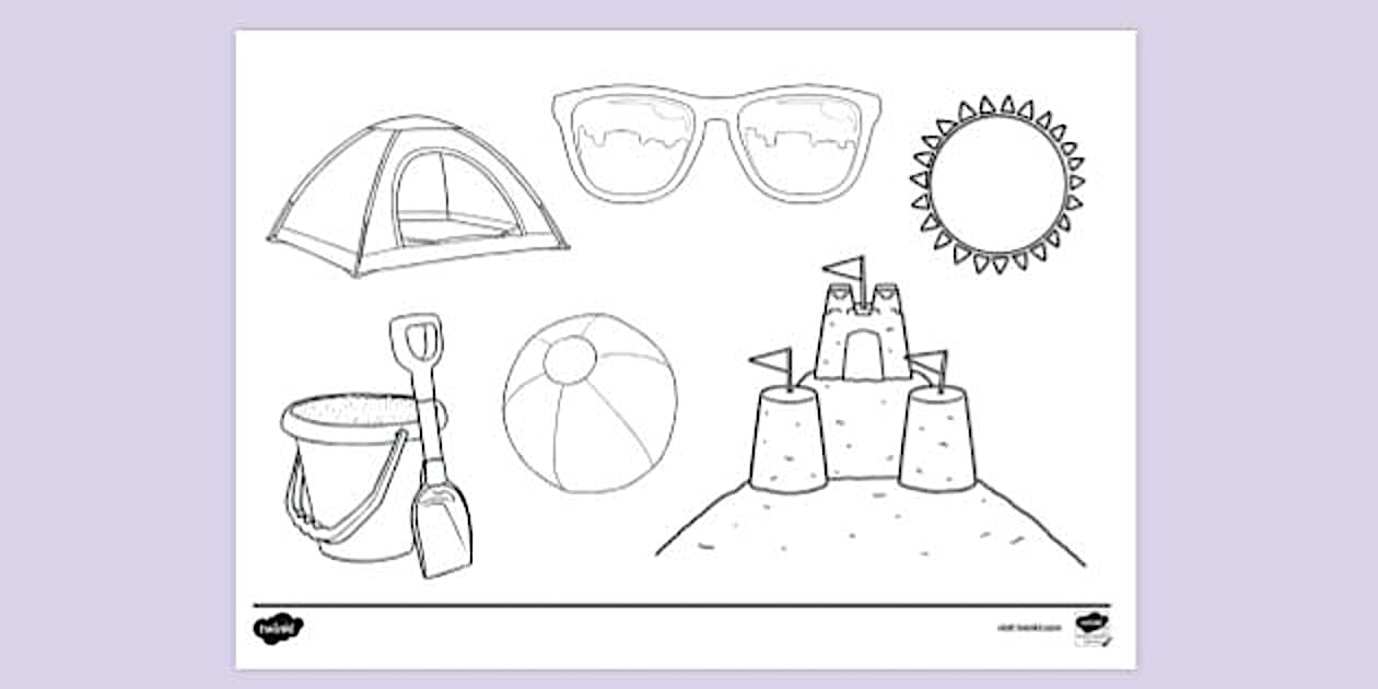 Holiday Colouring Page to Print | Colouring Sheets - Twinkl