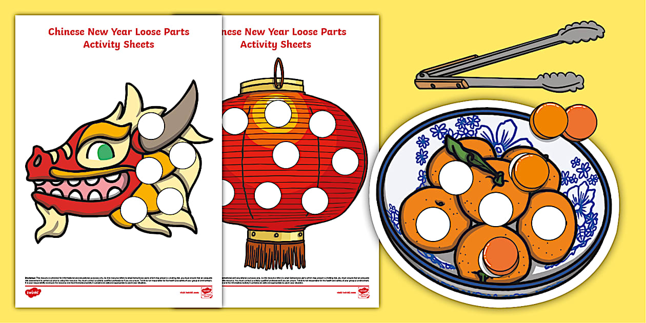Chinese New Year Loose Parts Fine Motor Skills Activity