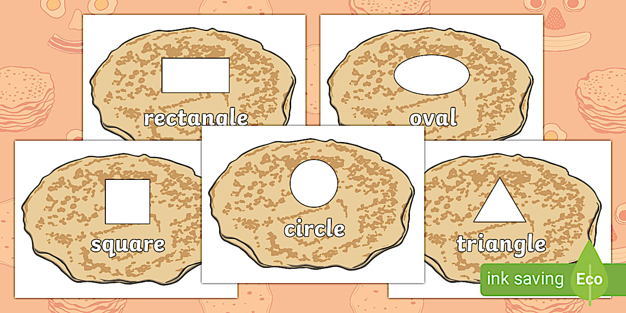 2D Shapes on Pancakes Display Posters (teacher made)