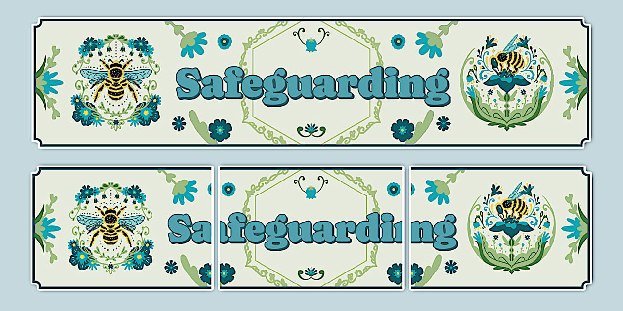 Bee-Themed Safeguarding Display Banner (teacher made)